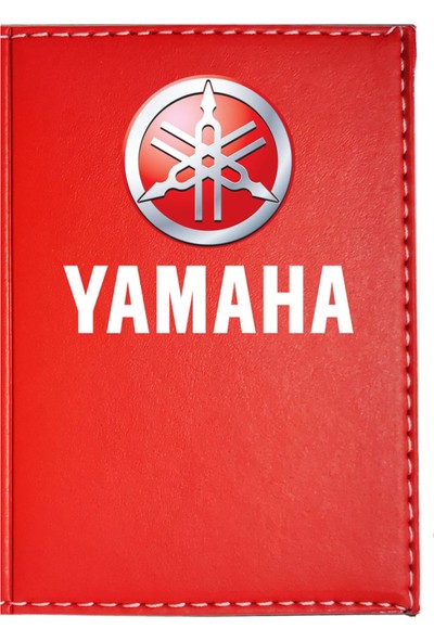 Promosyon Denizi Yamaha Logolu Kırmızı Ruhsat Kabı