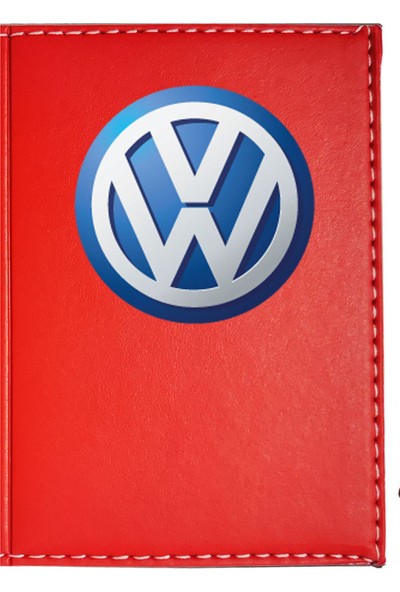 Promosyon Denizi Wolsvogen Logolu Kırmızı Ruhsat Kabı