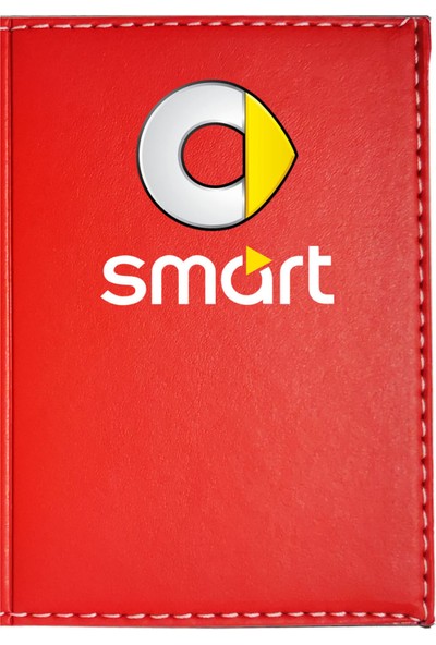Promosyon Denizi Smart Logolu Kırmızı Ruhsat Kabı Promosyon Denizi Smart Logolu Kırmızı Ruhsat Kabı