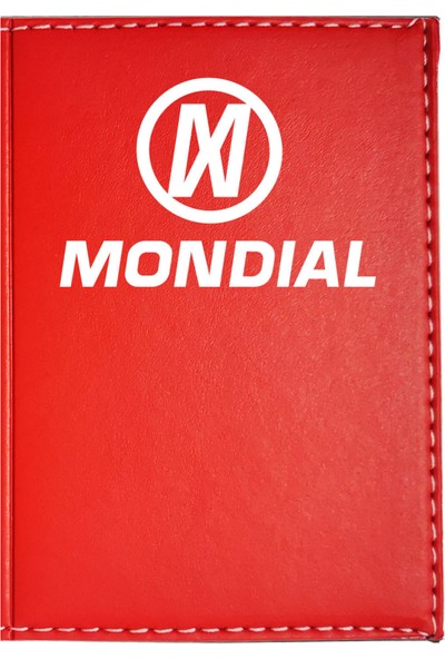 Promosyon Denizi Mondial Logolu Kırmızı Ruhsat Kabı