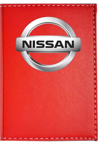 Promosyon Denizi Nissan Logolu Kırmızı Ruhsat Kabı