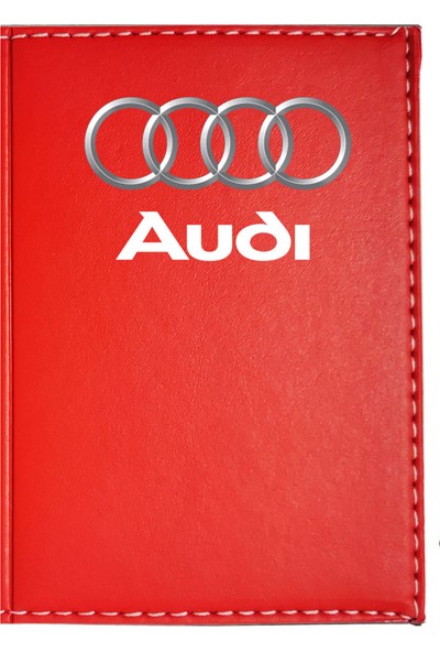 Promosyon Denizi Audı Logolu Kırmızı Ruhsat Kabı