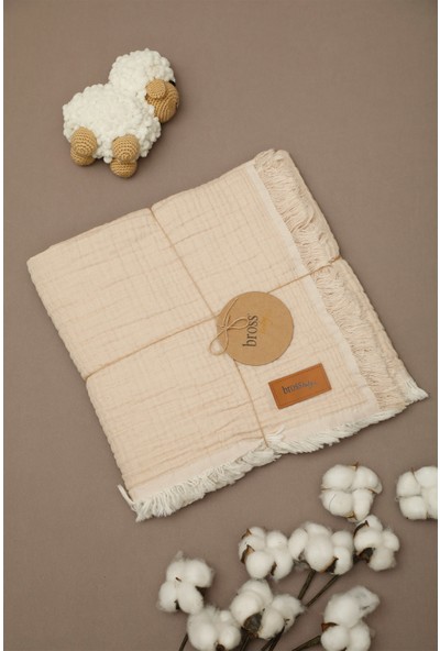 Bross Organik %100 Pamuk Müslin 110 x 120 cm