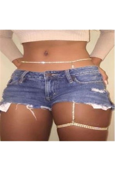 Huban Şerit Taşlı Stylish Bacak, Bel, Vücut Zinciri, Vücut Aksesuarı - Silver Huban Şerit Taşlı Stylish Bacak, Bel, Vücut Zinciri, Vücut Aksesuarı - Silver