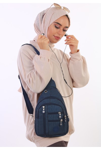Soobepark Klinkır Kumaş 5 Aktif Bölmeli Kadın Bodybag Bel Çantası Lacivert Soobepark Klinkır Kumaş 5 Aktif Bölmeli Kadın Bodybag Bel Çantası Lacivert