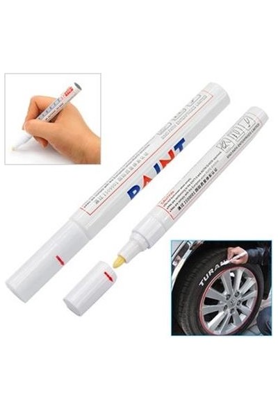 Tvet Lastikteki Yazıları Beyaz Renklendirme Kalemi SK002630 Tvet Lastikteki Yazıları Beyaz Renklendirme Kalemi SK002630