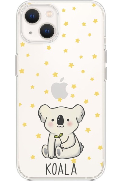 Moodcase Apple iPhone 13 Koala Desenli Premium Silikonlu Şeffaf Telefon Kılıfı Moodcase Apple iPhone 13 Koala Desenli Premium Silikonlu Şeffaf Telefon Kılıfı