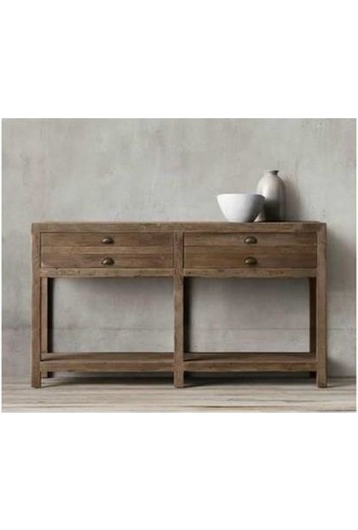 Geyik Mobilya Çekmeceli Eskitme Konsol