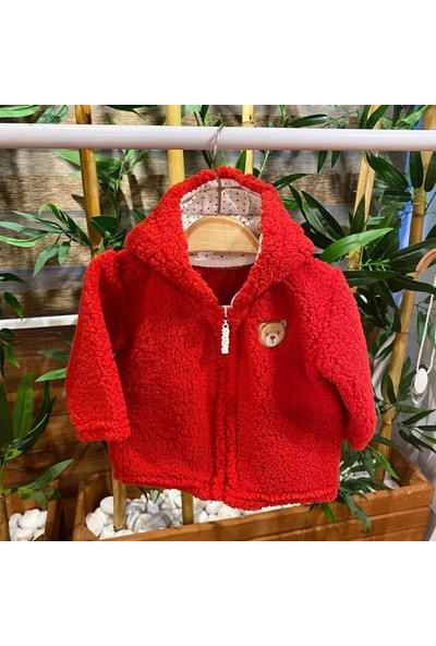 Renkli Puset Peluş Polar Bebek Kapşonlu Fermuarlı Hırka Wellsoft Ekru Kırmızı Lacivert Renkli Puset Peluş Polar Bebek Kapşonlu Fermuarlı Hırka Wellsoft Ekru Kırmızı Lacivert