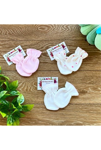Renkli Puset 3'lü Penye Bebek Eldiven Takım Puan Renkli Puset 3'lü Penye Bebek Eldiven Takım Puan