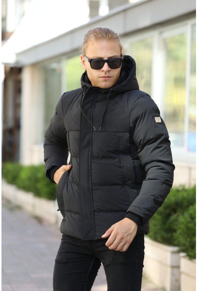 Prifaldi Erkek Siyah Şişme Mont