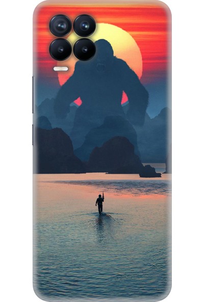 Gramaphone Realme 8 Kılıf Hd Baskılı Kılıf - Kong Skull