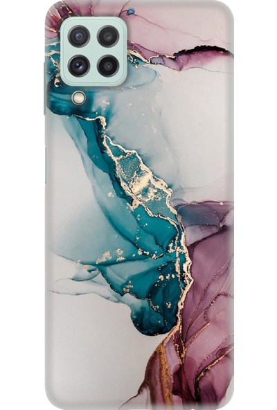Gramaphone Samsung Galaxy A22 Kılıf Hd Baskılı Kılıf - Liquid Mermer
