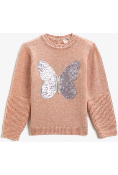 Koton Kelebek Islemeli Kazak Pullu Koton Kelebek Islemeli Kazak Pullu