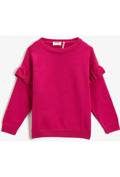 Koton Kollari Firfirli Sweatshirt Bisiklet Yaka Basic