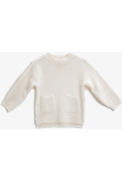 Koton Bisiklet Yaka Kazak Önü Cepli Uzun Kollu