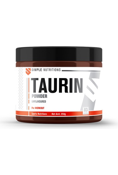 Simple Nutritions Taurine Unflavoured 250 gr x 2 Adet (500 Gr) Simple Nutritions Taurine Unflavoured 250 gr x 2 Adet (500 Gr)