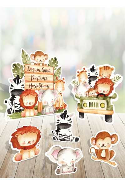 Neşeli Günlerim Safari Hayvanlar Ayaklı Pano Seti Pastel Safari ( Masa Üstü ) ** Kalın Kağıt Neşeli Günlerim Safari Hayvanlar Ayaklı Pano Seti Pastel Safari ( Masa Üstü ) ** Kalın Kağıt