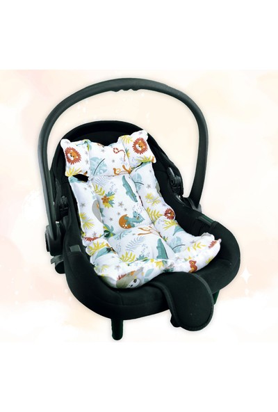 Ponçikya Organik Pamuk Müslin Puset Minderi - Maymunlar Ponçikya Organik Pamuk Müslin Puset Minderi - Maymunlar