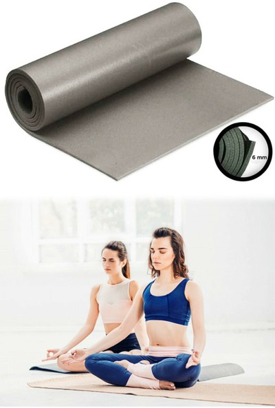 Arsimo Gri Yoga Matı Pilates Minderi 140X50 cm