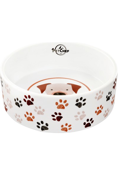 Petchef Porselen Köpek Mama Kabı 17 cm Dark