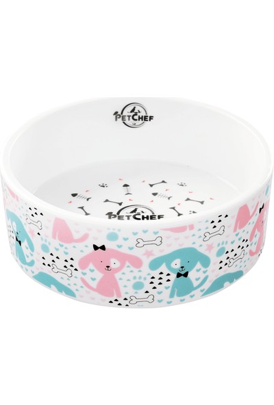 Petchef Porselen Köpek Mama Kabı 17 cm Köpük