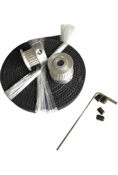 Robotistan Kayış, Kasnak Seti - Gt2 20 Diş Kasnak, Gt2 6 mm Kayış 2 M Robotistan Kayış, Kasnak Seti - Gt2 20 Diş Kasnak, Gt2 6 mm Kayış 2 M