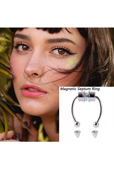 Takıconcept Deliksiz Mıknatıslı Lip Boynuz Fake Piercing Septum Takıconcept Deliksiz Mıknatıslı Lip Boynuz Fake Piercing Septum