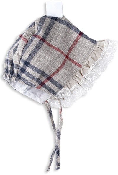 Babydoll %100 Pamuk Kız Bebek Çizgili Kumaş Alttan Bağlamalı Şapka Babydoll %100 Pamuk Kız Bebek Çizgili Kumaş Alttan Bağlamalı Şapka