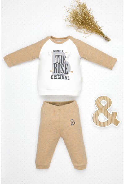 Babydoll %100 Pamuk Erkek Bebek Baskılı Pijama Takımı