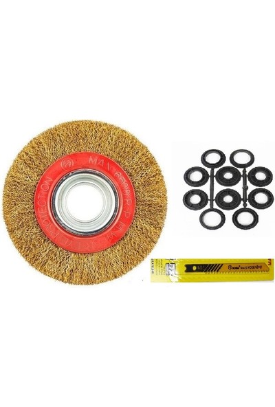 Makroyapı Saçaklı Daire Fırça Tel Fırça Spiral Taşlama 200 mm Makroyapı Saçaklı Daire Fırça Tel Fırça Spiral Taşlama 200 mm