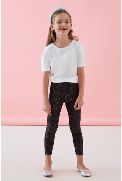 Penti Siyah Kız Çocuk Velvet Chic Tayt