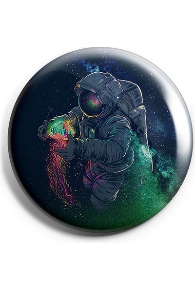 Hasbihal Astronot Iğneli Çanta Rozeti