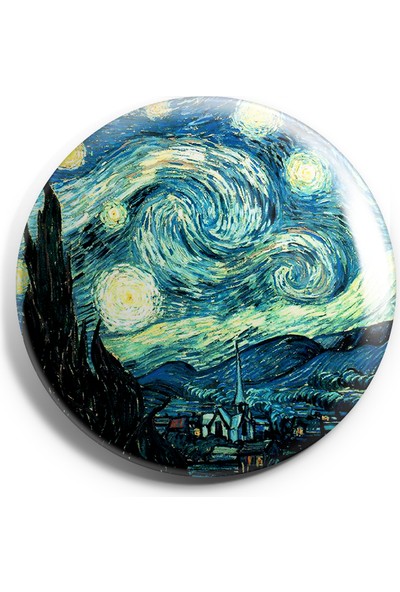 Hasbihal Vangogh Tablosu Iğneli Çanta Rozeti