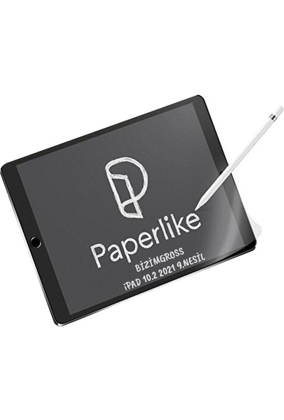 Wowlett Apple iPad 10.2 9.nesil Uyumlu Paper Like Kağıt Hissi Ekranı Tam Kaplayan Mat Yüzey Nano Koruyucu