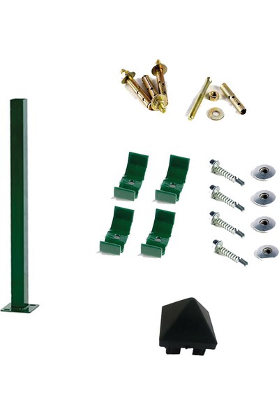 Telfence 200 cm Profil Direk - Panel Çit Direği (Aksesuarlı) Telfence 200 cm Profil Direk - Panel Çit Direği (Aksesuarlı)