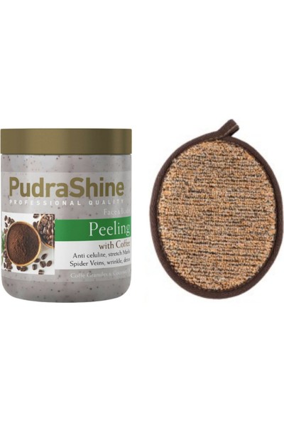 Pudra Shine Kahveli Yüz ve Vücut Peelingi 500 ml + Ozzy Store At Kılı Banyo ve Masaj Lifi Pudra Shine Kahveli Yüz ve Vücut Peelingi 500 ml + Ozzy Store At Kılı Banyo ve Masaj Lifi