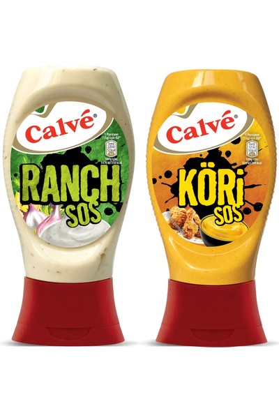 Calve Ranch Sos 245 gr & Köri Sos 260 gr Calve Ranch Sos 245 gr & Köri Sos 260 gr