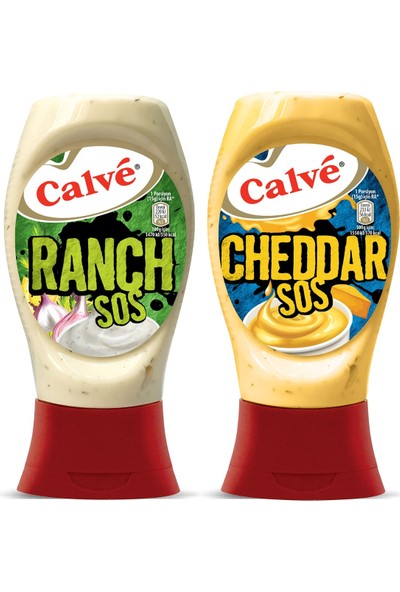 Calve Ranch Sos 245 gr & Cheddar Sos 240 gr Calve Ranch Sos 245 gr & Cheddar Sos 240 gr