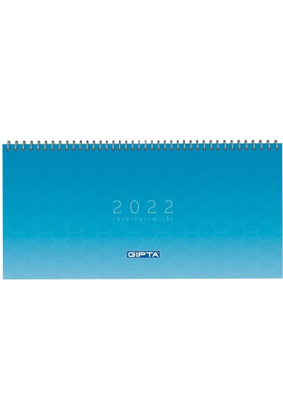 Gıpta 2022 Haftalık Spiralli Masa Takvimi 16 x 33 cm Tekli