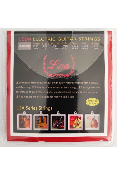 Lea Le-09 Elektro Gitar Teli 09-42