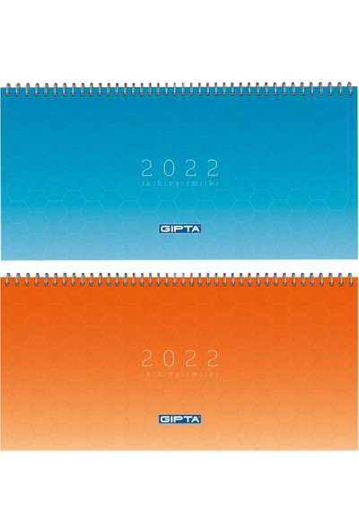 Gıpta 2022 Haftalık Spiralli Masa Takvimi 16 x 33 cm 2'li