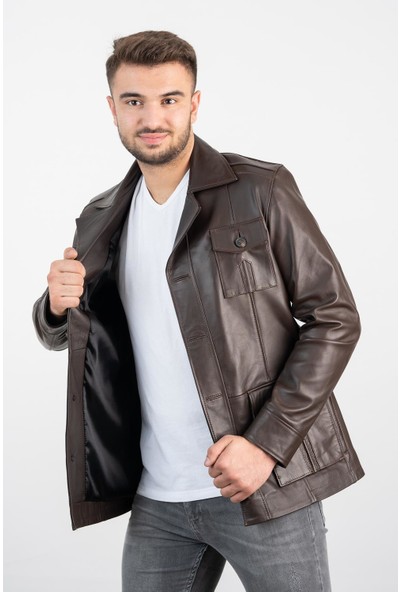 Derinss DER244 Erkek Kahverengi Mont