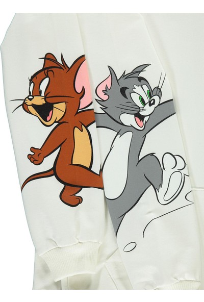 Tom And Jerry Kız Çocuk Kapüşonlu Hırka 103 Yaş Ekru Tom And Jerry Kız Çocuk Kapüşonlu Hırka 103 Yaş Ekru