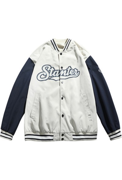 Gemdeck Erkek Modası Varsity Ceket Casual Gevşek Fit Bomber Ceketler (Yurt Dışından) Gemdeck Erkek Modası Varsity Ceket Casual Gevşek Fit Bomber Ceketler (Yurt Dışından)