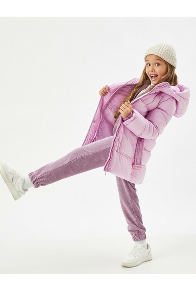 Koton Kapüsonlu Fermuarli Anorak Sisme Mont