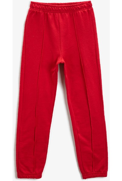 Koton Pamuklu Beli Lastikli Dikişli Eşorfman Altı