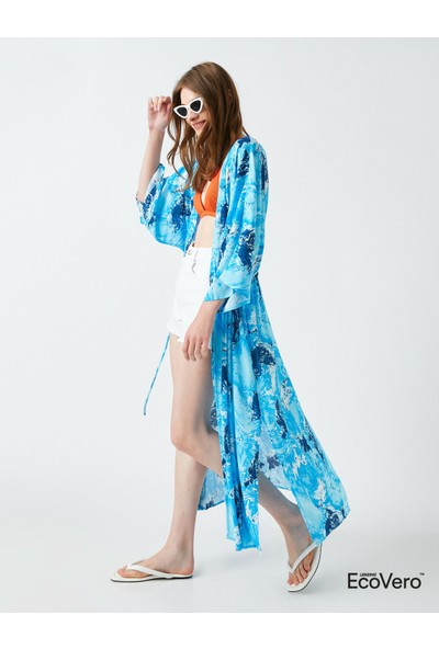 Koton Kadın Desenli Kimono Ecovero®