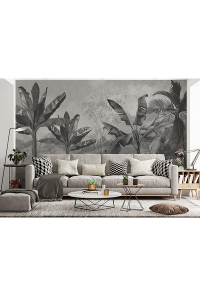 Duvar Kağıdı Marketi 3D Çok Çeşit Ağaç ve Orman Desenli Tropikal Duvar Kağıdı