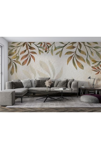 Duvar Kağıdı Marketi Çok Renkli Yaprak ve Gölgesi Desenli 3D Duvar Kağıdı Duvar Kağıdı Marketi Çok Renkli Yaprak ve Gölgesi Desenli 3D Duvar Kağıdı